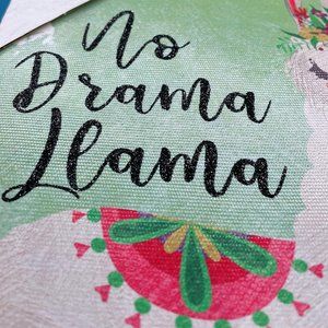Art | No Drama Llama Canvas Silkscreen Wall Art Dorm Room Kids Room ...